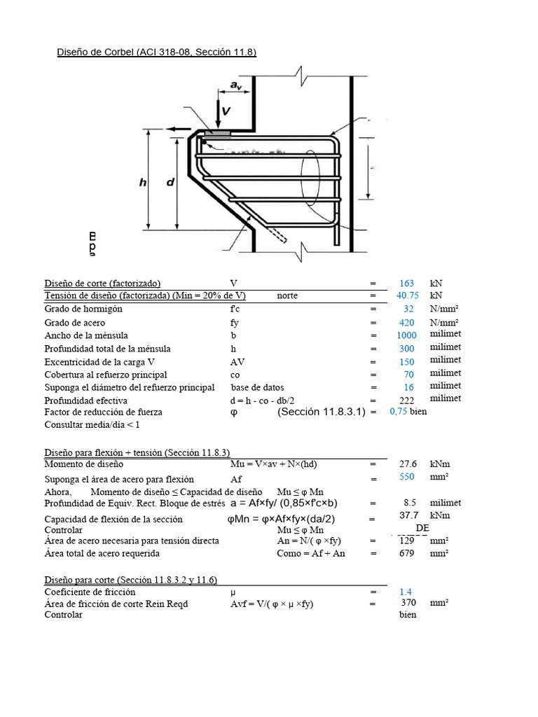 Diseño de Ménsulas de Concreto Armado | PDF | Materiales | Ingeniero civil