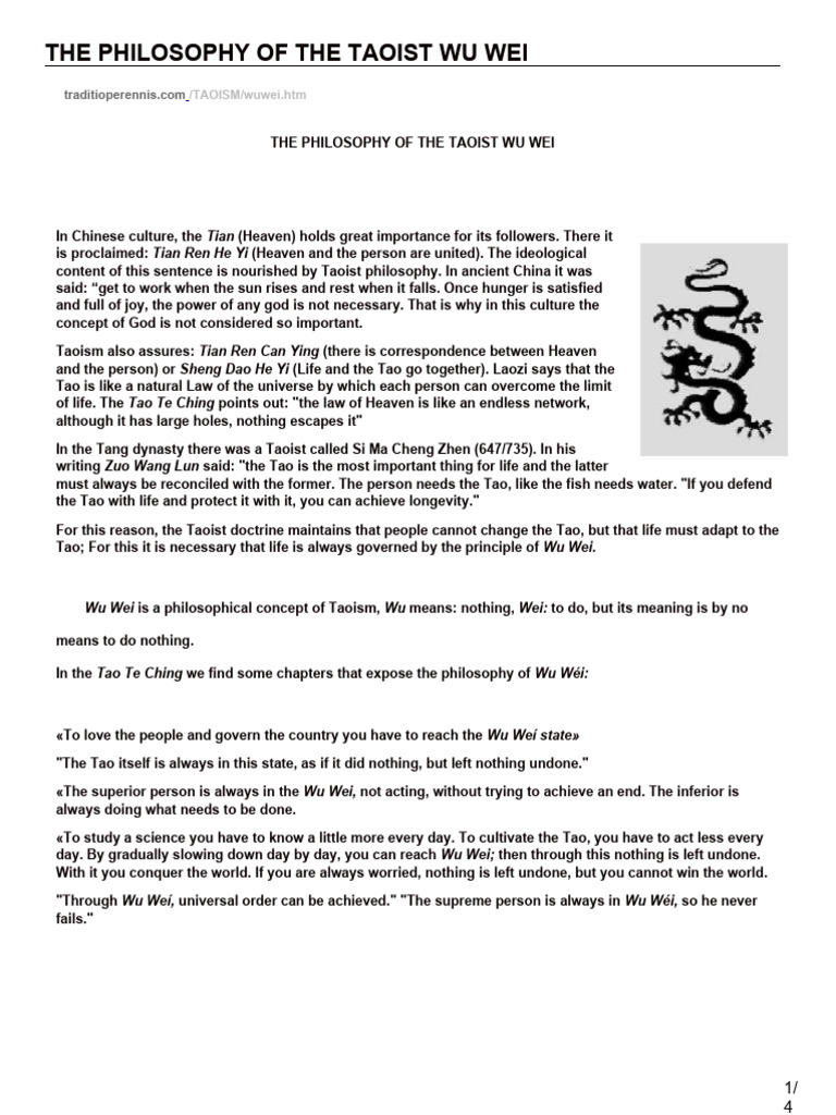 Understanding Wu Wei in Taoism | PDF | Tao | Laozi