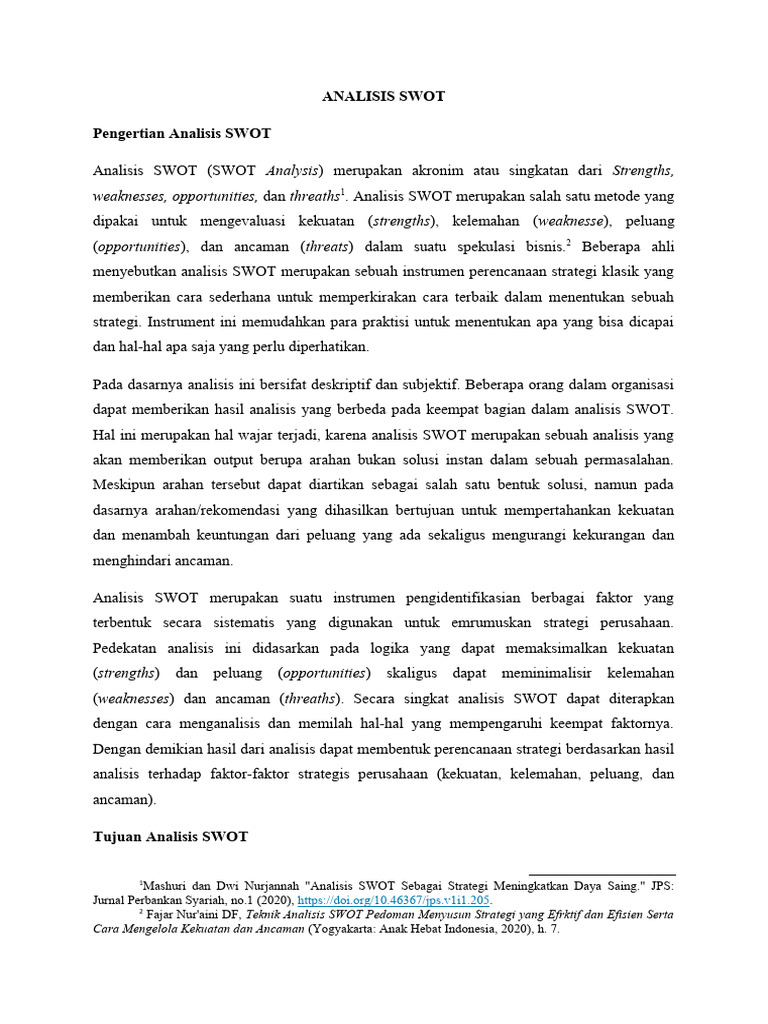 Analisis Swot Pdf