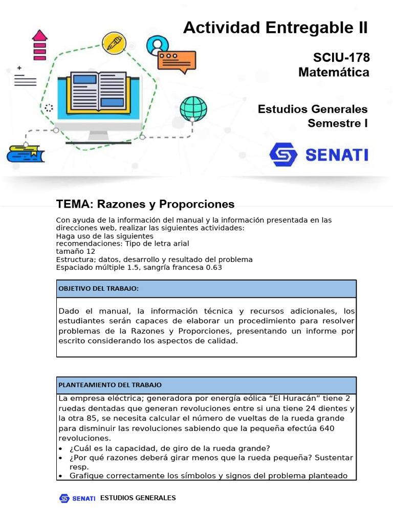 Razones y Proporciones en Ruedas Dentadas | PDF