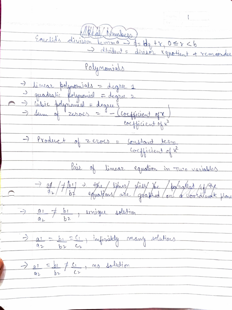 10 Class Important Formula of Math | PDF