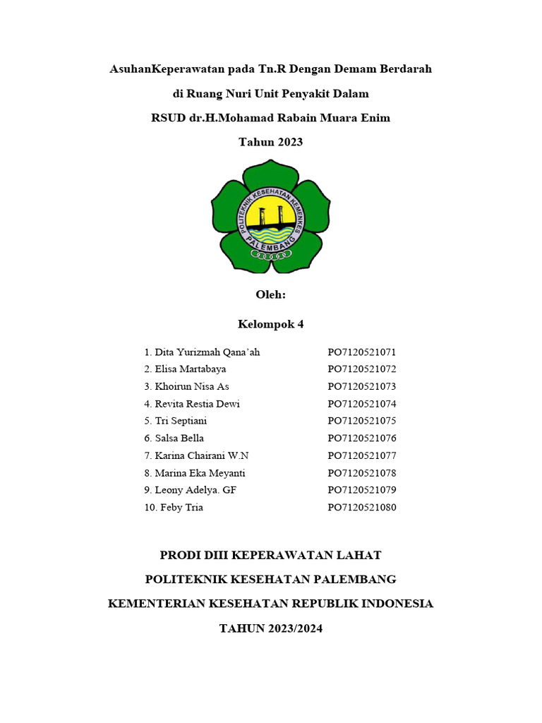 Askep DBD PDL Eval 2 | PDF | Ilmu Sosial | Kesehatan Holistik