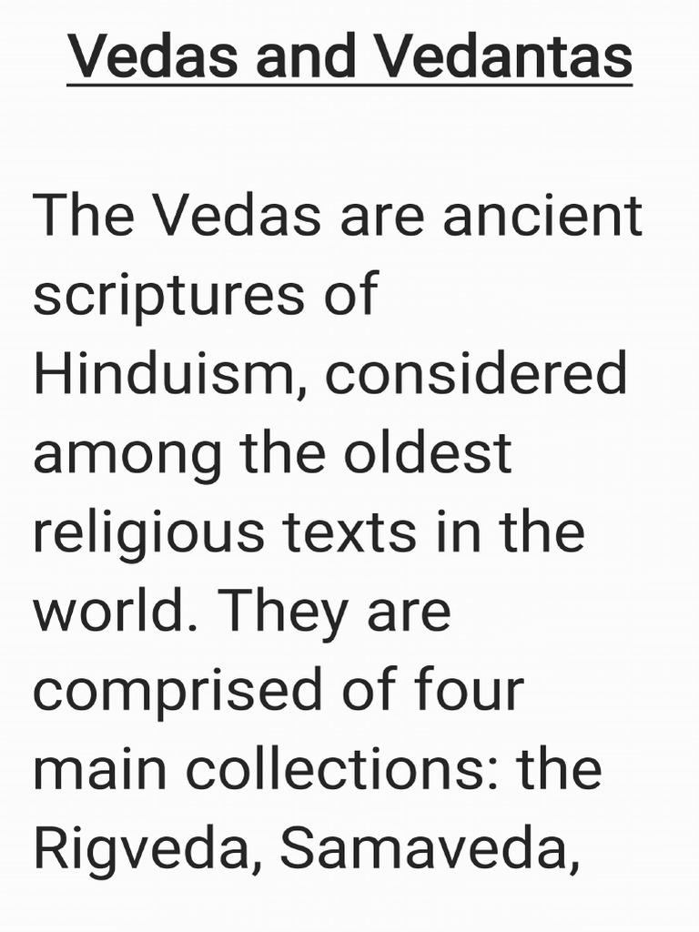 Vedas and Vedantas | PDF