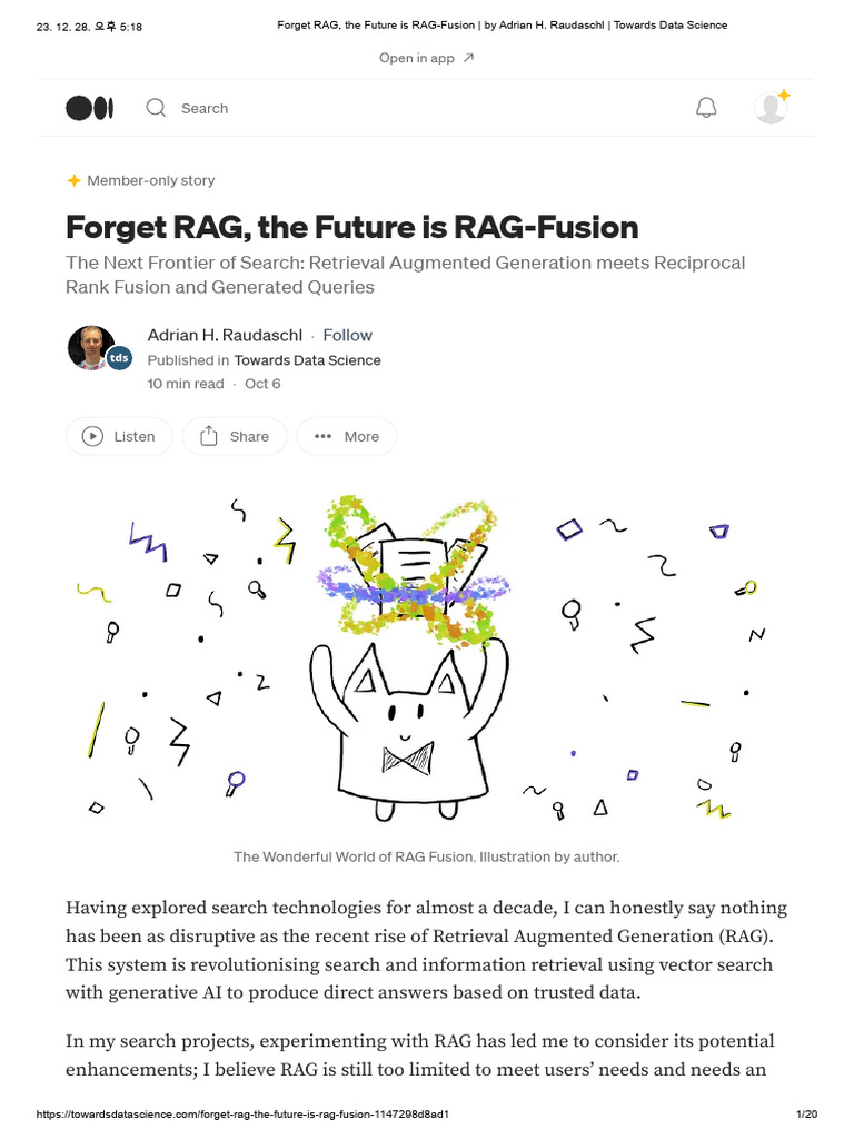 Future of RAG-Fusion by Adrian Raudaschl | PDF | Information Retrieval | Artificial Intelligence