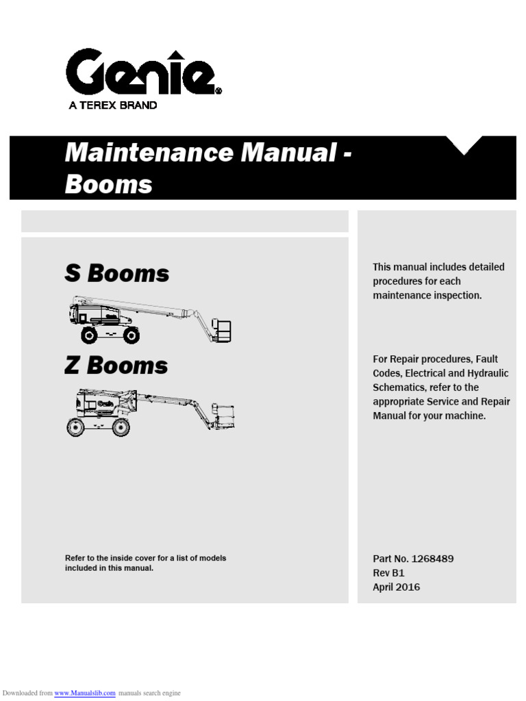 Genie Z45 - 25J Maintenance & Operator's Manual | PDF | Axle | Hybrid ...