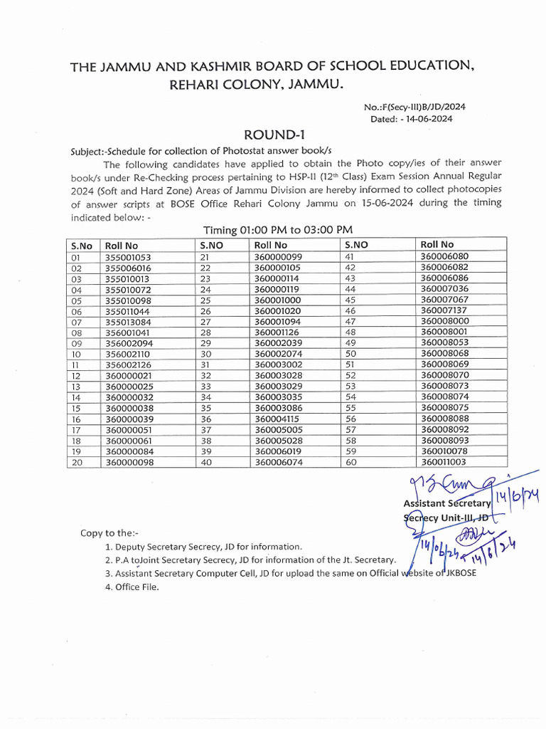 Round 1 HSP 2 Annreg 2024 | PDF