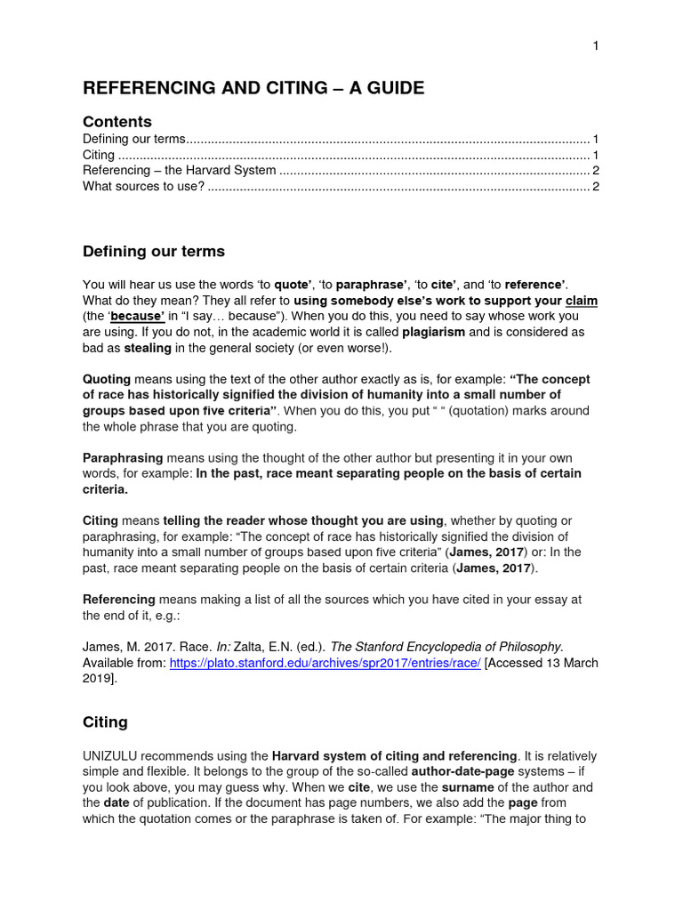 Harvard Referencing Guide for Students | PDF | Race (Human Categorization)