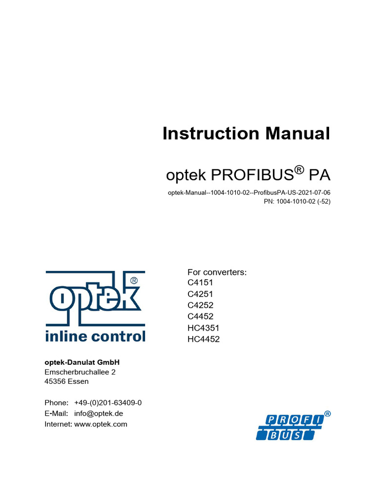 Optek Manual 1004 1010 02 | PDF | Fuse (Electrical) | Power Supply