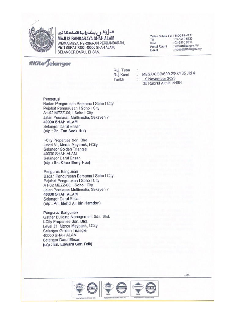 Majlis Bandaraya Shah Alam | PDF