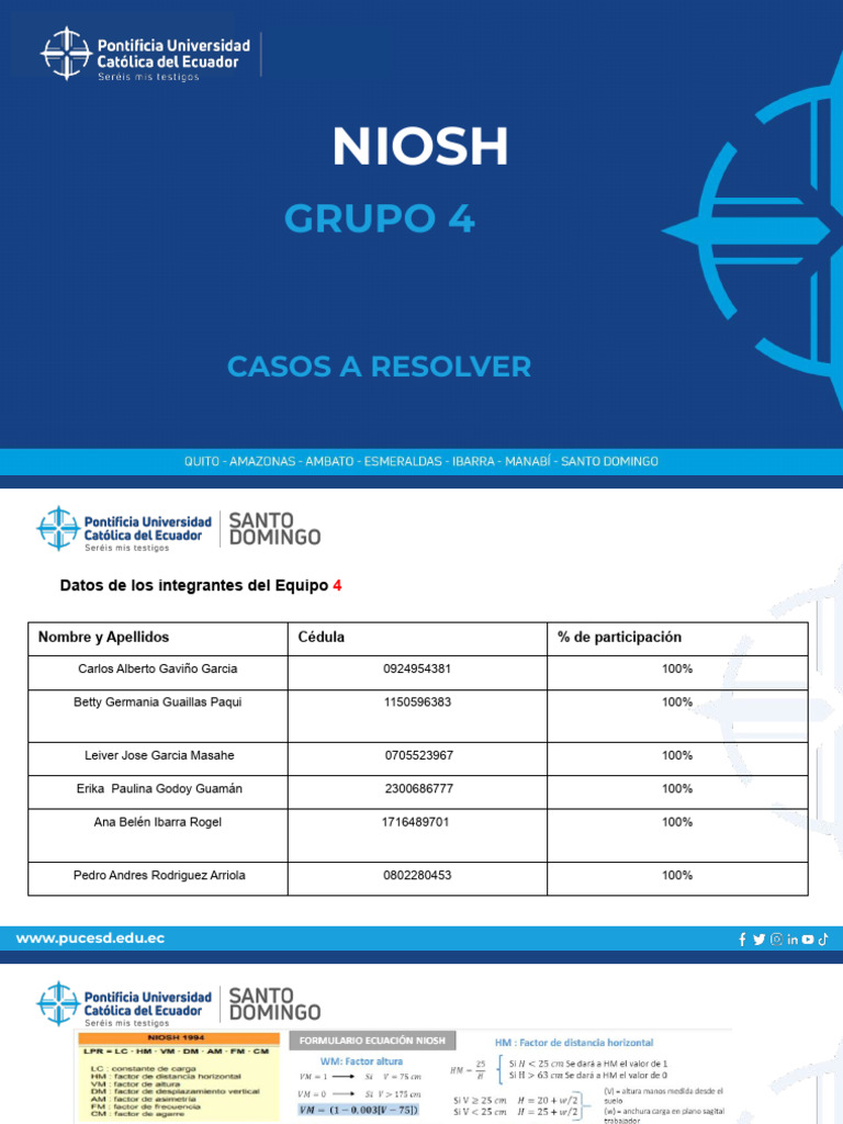 Grupo 4 Niosh | PDF