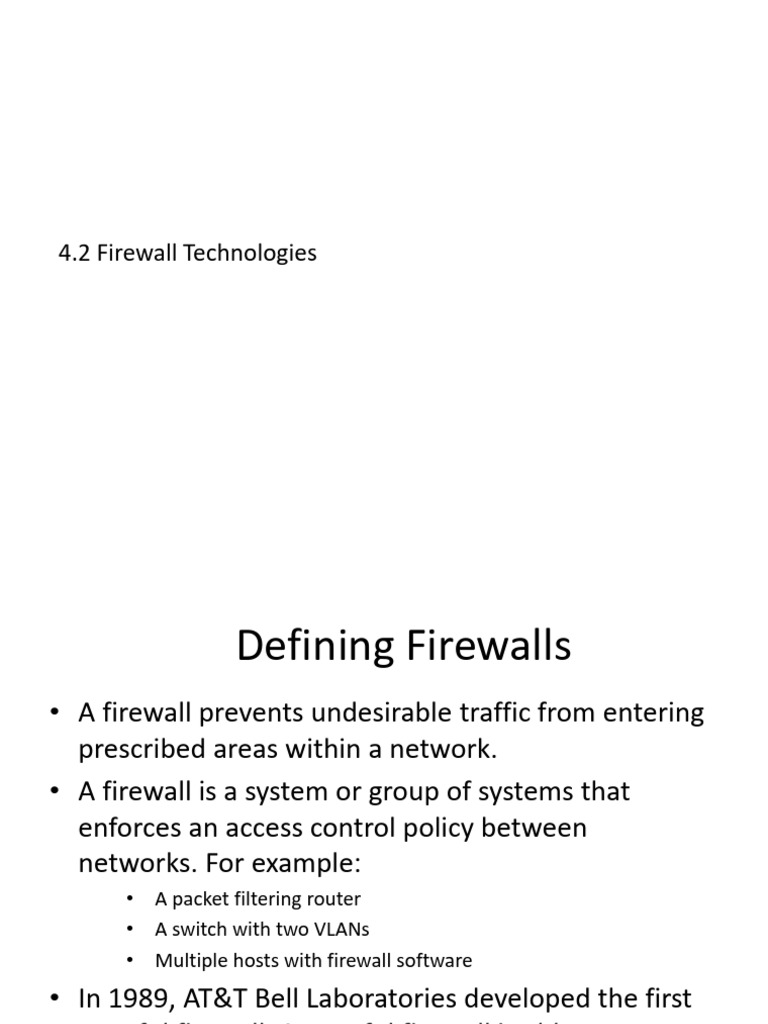 Understanding Firewall Technologies | PDF | Firewall (Computing ...