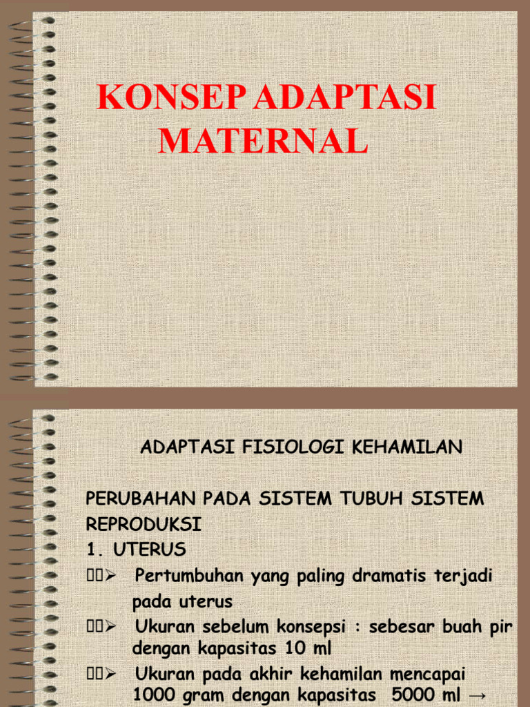 Konsep Adaptasi Maternal | PDF | Kesehatan Holistik | Sains & Matematika