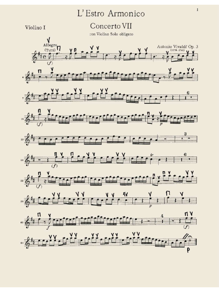 Vivaldi D Major | PDF