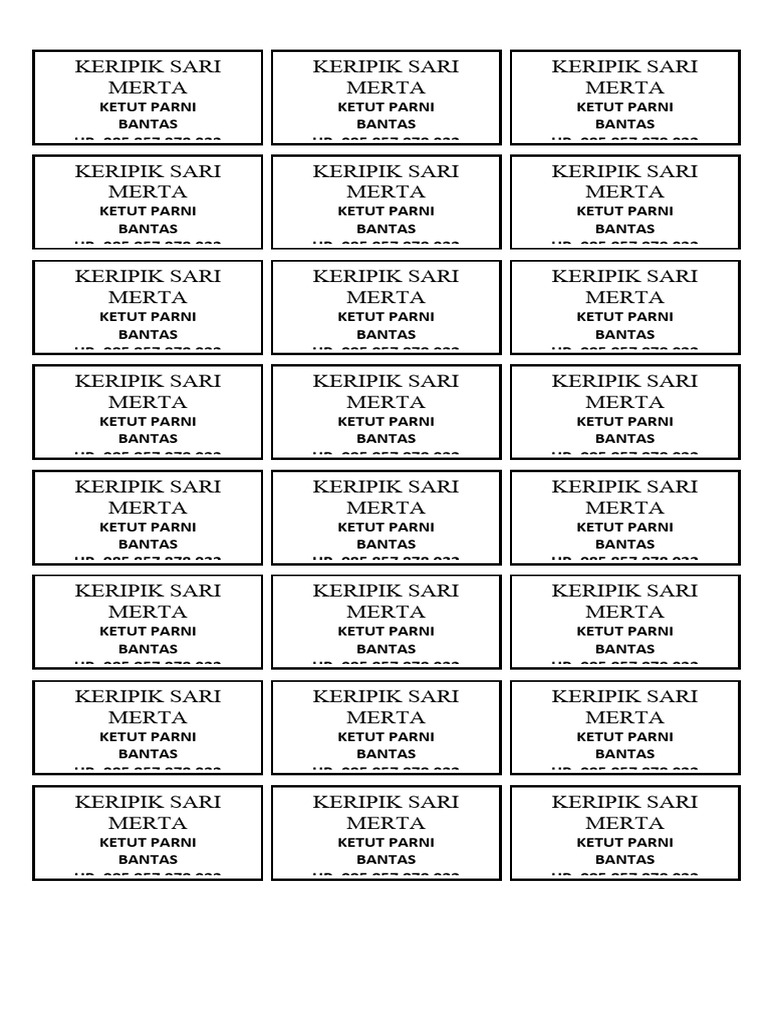 Keripik Sari Merta | PDF