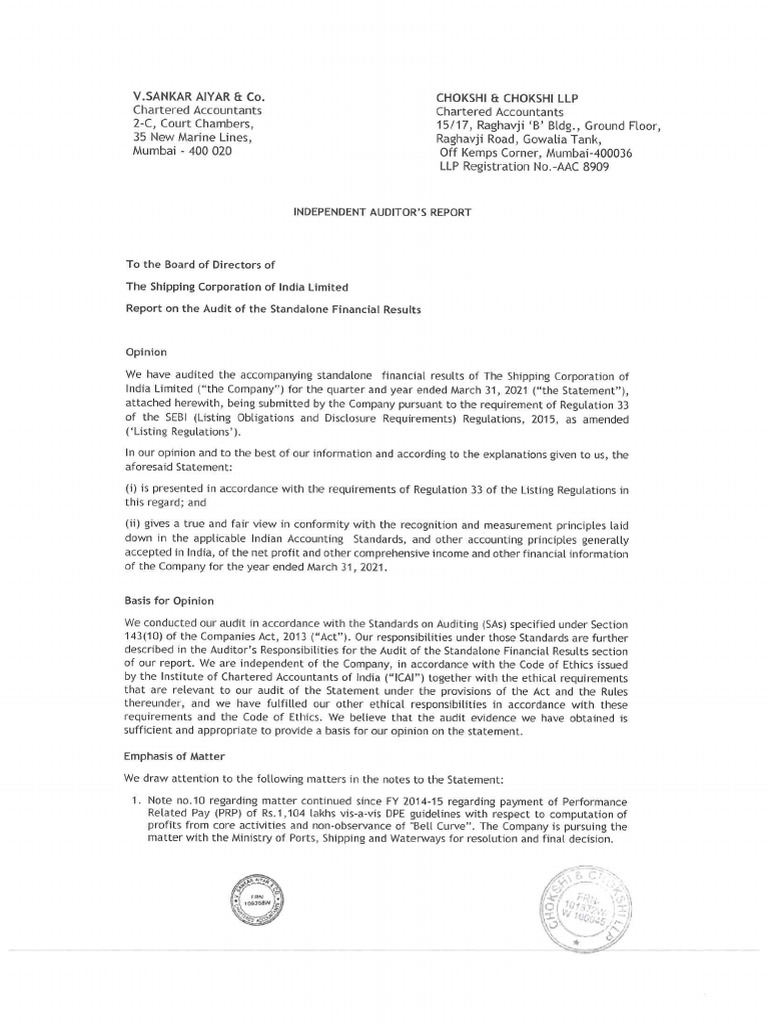 Financial Statements FY 2020-211 | PDF | Going Concern | Audit