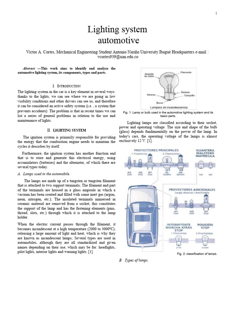 Automotive Lighting System 2 | PDF | Headlamp | Incandescent Light Bulb