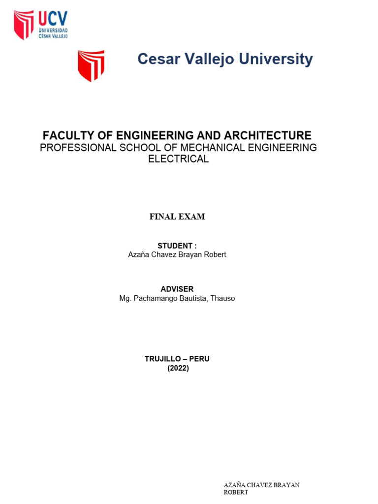 Azaña Chavez Brayan Robert - Final Exam | PDF