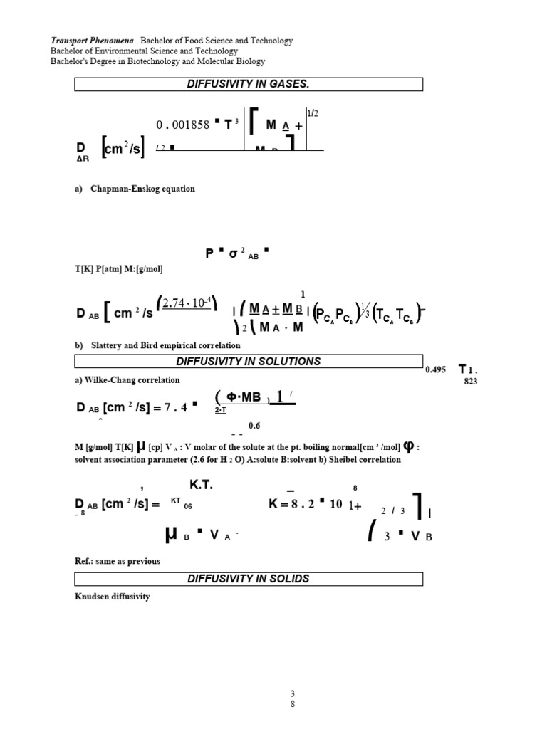 Chapman-Enskog Equation | PDF | Transport Phenomena | Applied And Interdisciplinary Physics