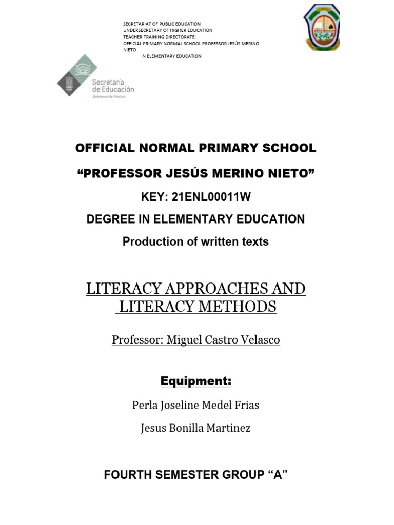 Literacy Approaches and Literacy Methods | PDF | Literacy | Word