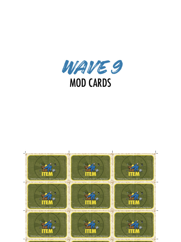 FWW Wave 9 Cards Mods 001LW | PDF | Rifle | Armour