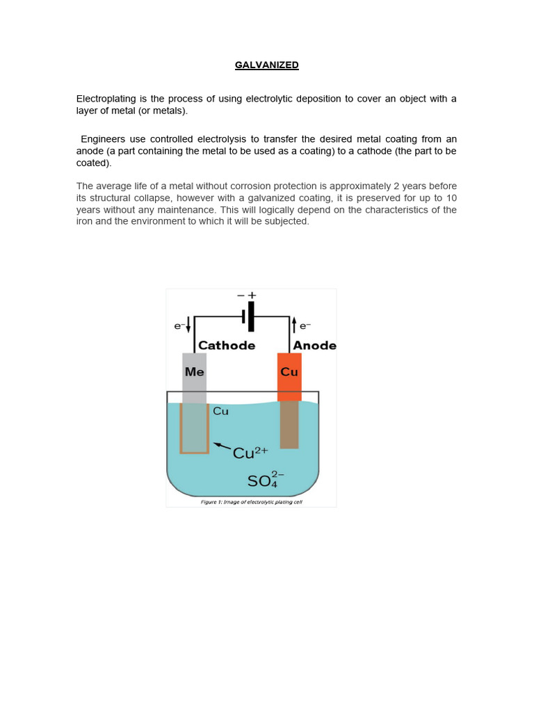 Types and Benefits of Galvanizing | PDF | Anode | Galvanization