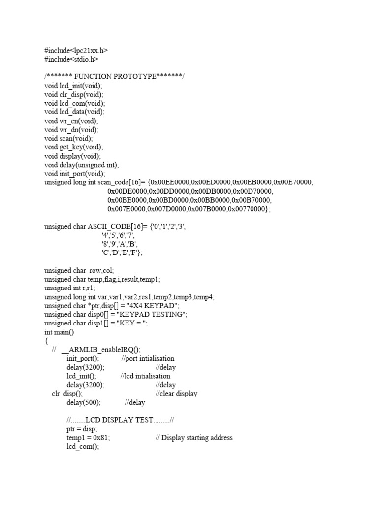 4X4 Keypad | PDF | Computer Programming | Software Engineering