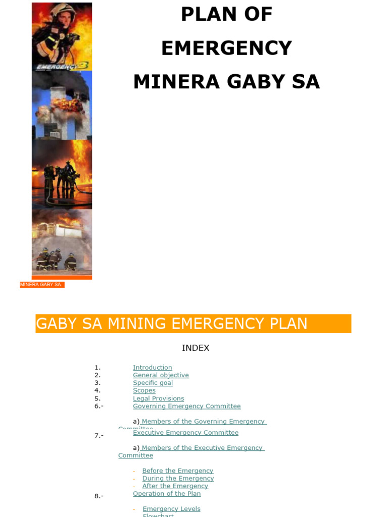 Presentation of Emergency Plan in Mining Plant | PDF | Emergency ...