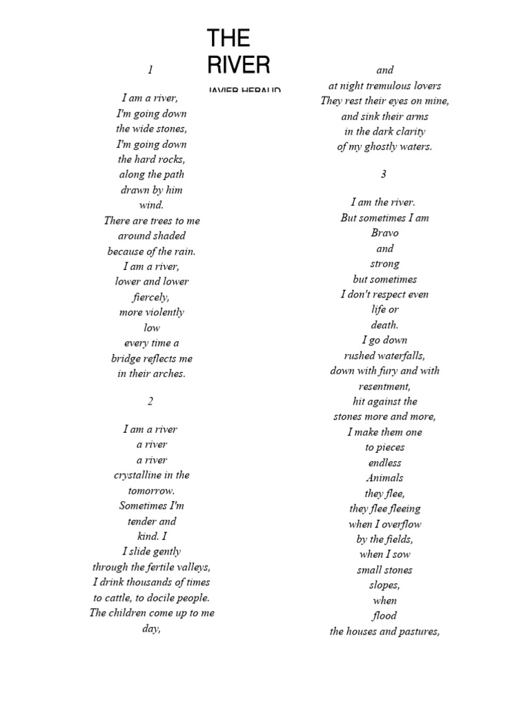 THE RIVER Javier Heorud | PDF | River | Earth Sciences