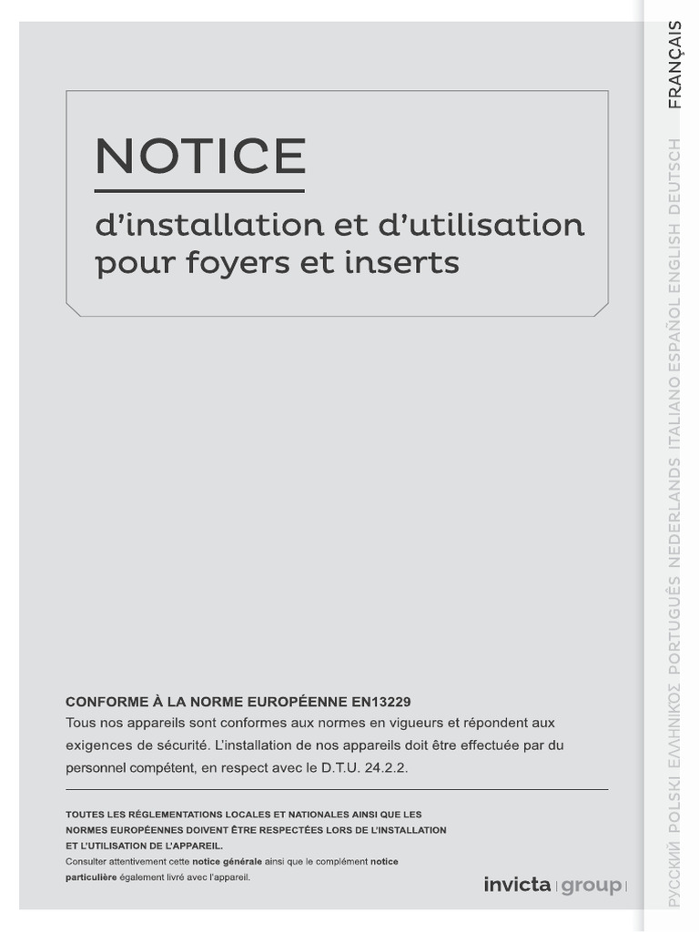 Installation Insert Et Foyers INVICTA-francais | PDF