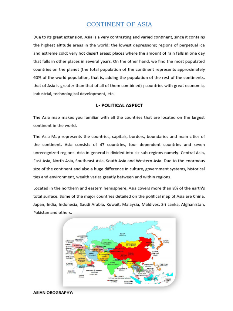 Asian Continent | Download Free PDF | Asia | Khmer People