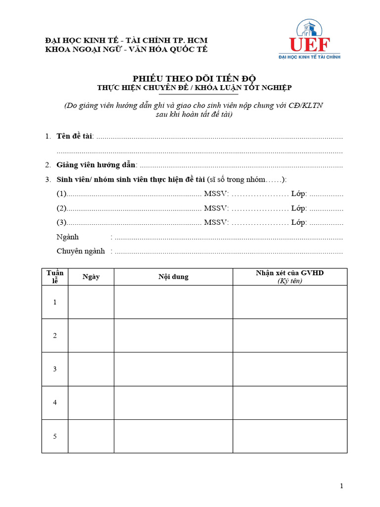 BM03-QT12-DT-KT Phieu Theo Doi Tien Do | PDF