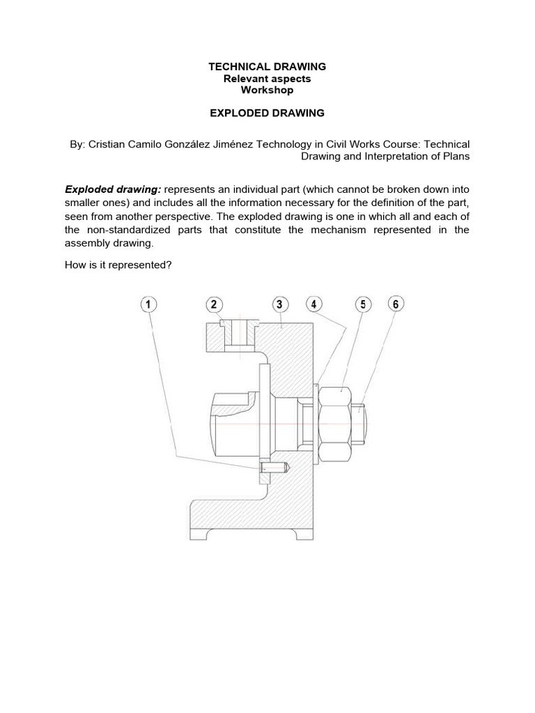 Exploded Drawing | PDF | Technical Drawing | Engineering