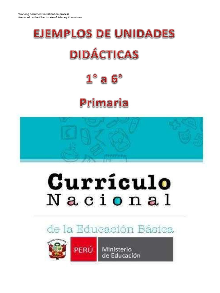 Examples of Didactic Units 1st To 6th Primary | PDF | Data | Information
