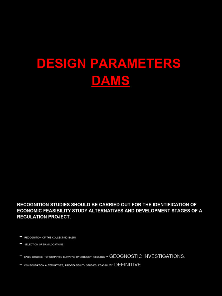 Dam Design Parameters PDF | PDF | Dam | Pressure Measurement