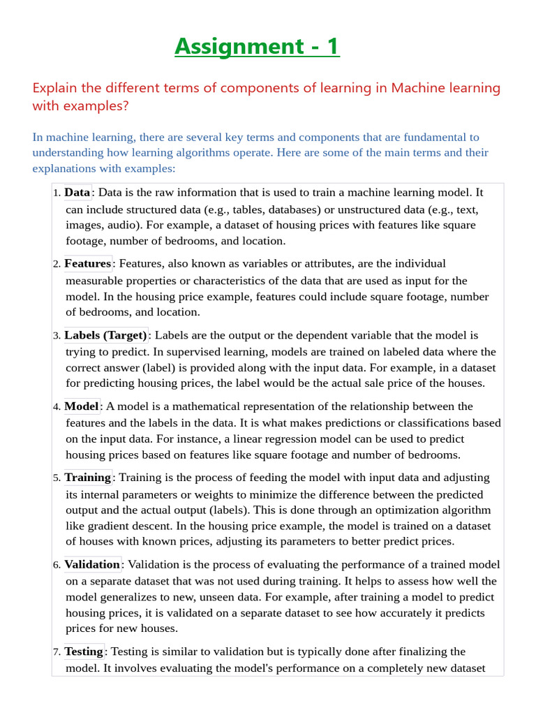 Assignment 1 AI | PDF | Artificial Neural Network | Regression Analysis