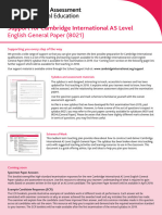 AICE English 9093 Paper 1 Candidate Responses | PDF | Question ...