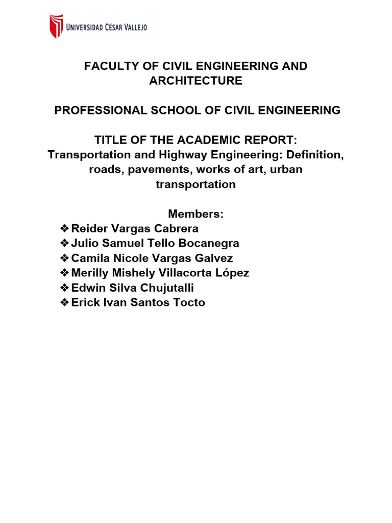 Transportation and Highway Engineering - Definition, Highways ...