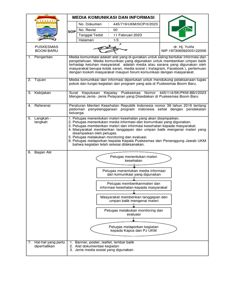 SOP Media Komunikasi Dan Informasi | PDF | Ilmu Sosial | Sains & Matematika