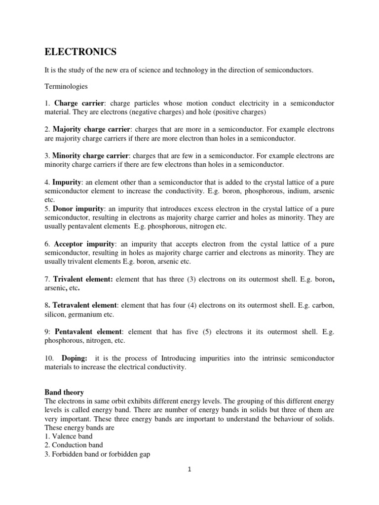 Electronics Notes | PDF | Bipolar Junction Transistor | P–N Junction