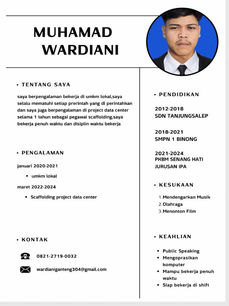 Putih Minimalis CV Kerja Start Up Teknologi Resume | PDF