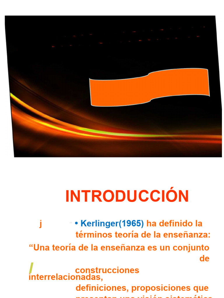 Teorías De La Enseñanza Pdf Enseñando Teoría