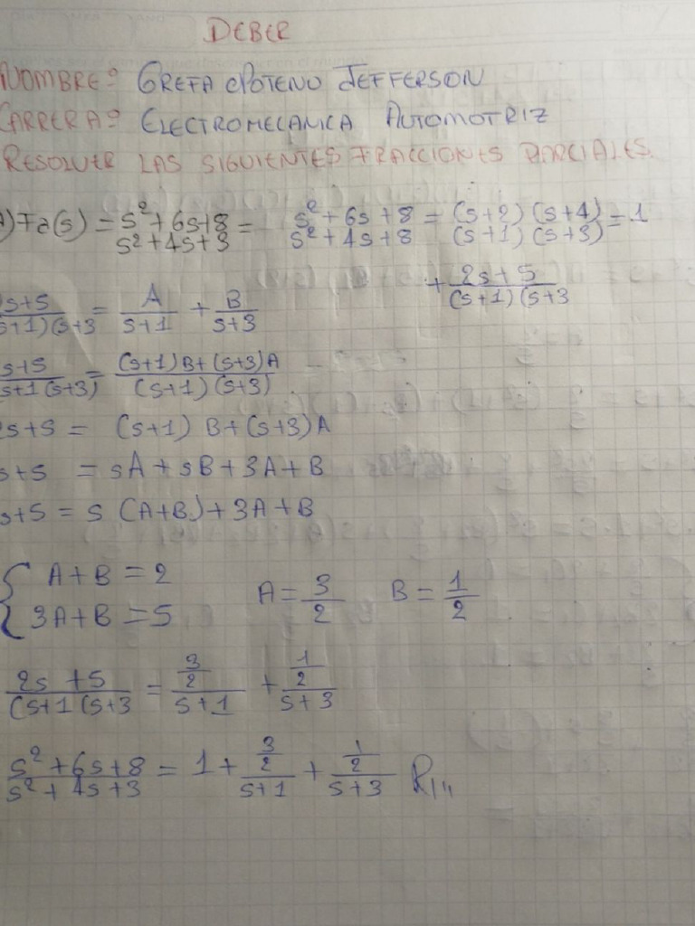 Deber de Matemáticas | PDF