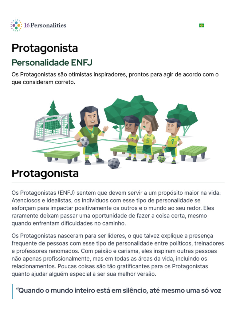 Personalidade ENFJ (Protagonista) 16personaliti | PDF