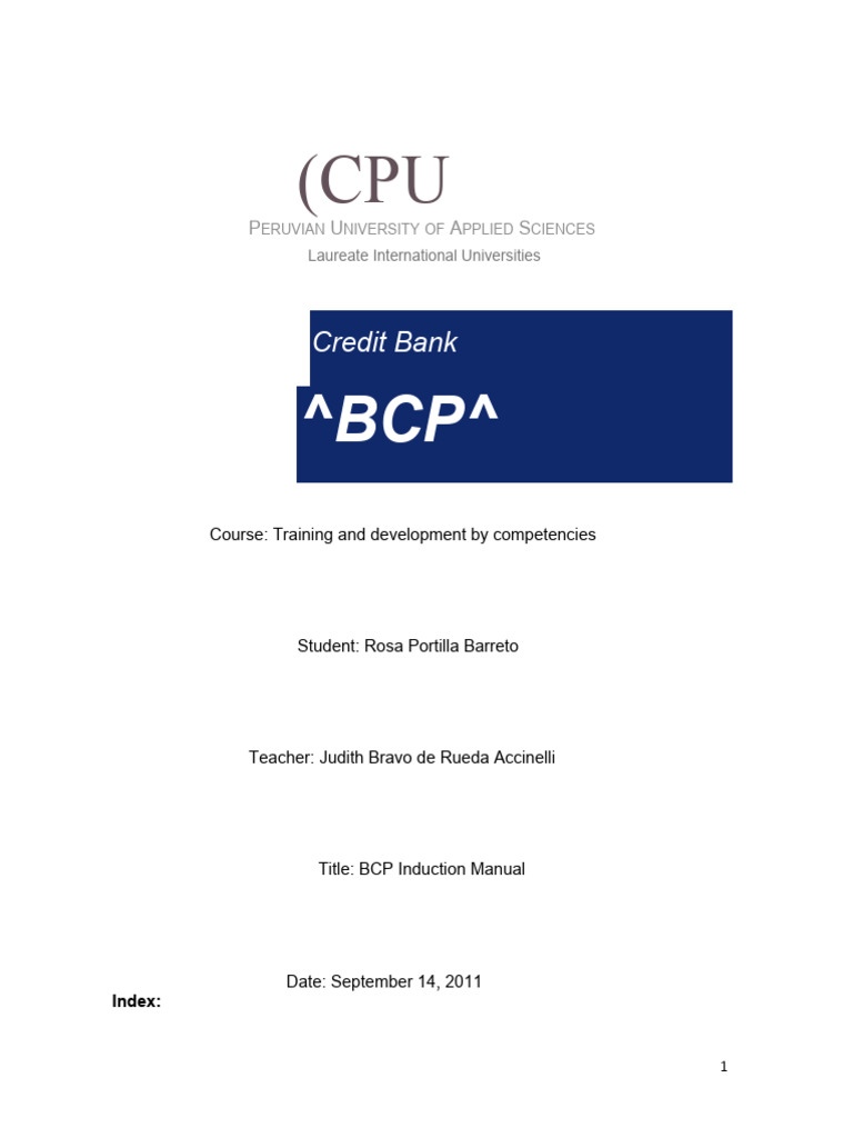 BCP Manual | PDF | Banks | Investing