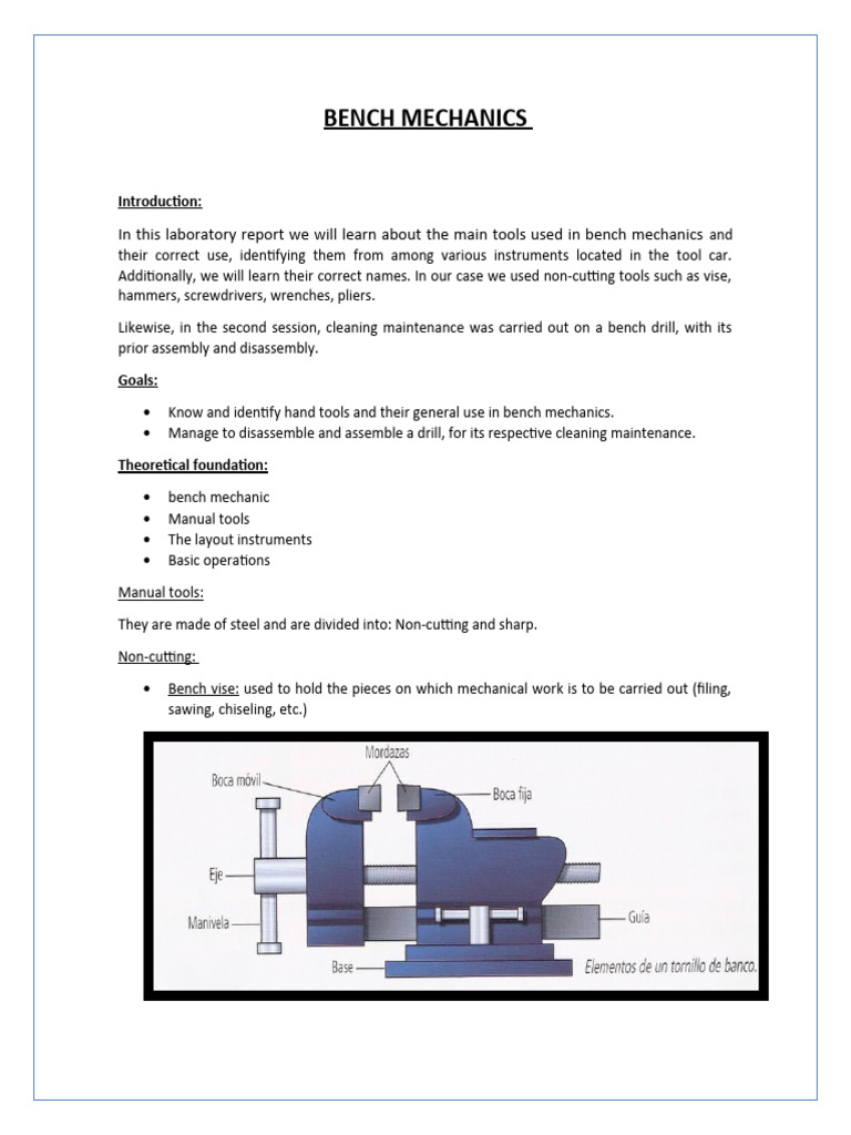 Bank Mechanics | PDF | Drill | Tools