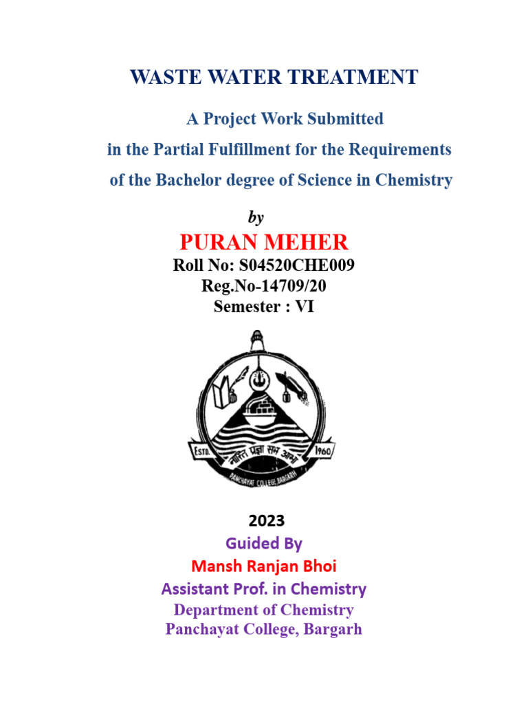 Wast Water Treatment Pdf Sewage Treatment Septic Tank