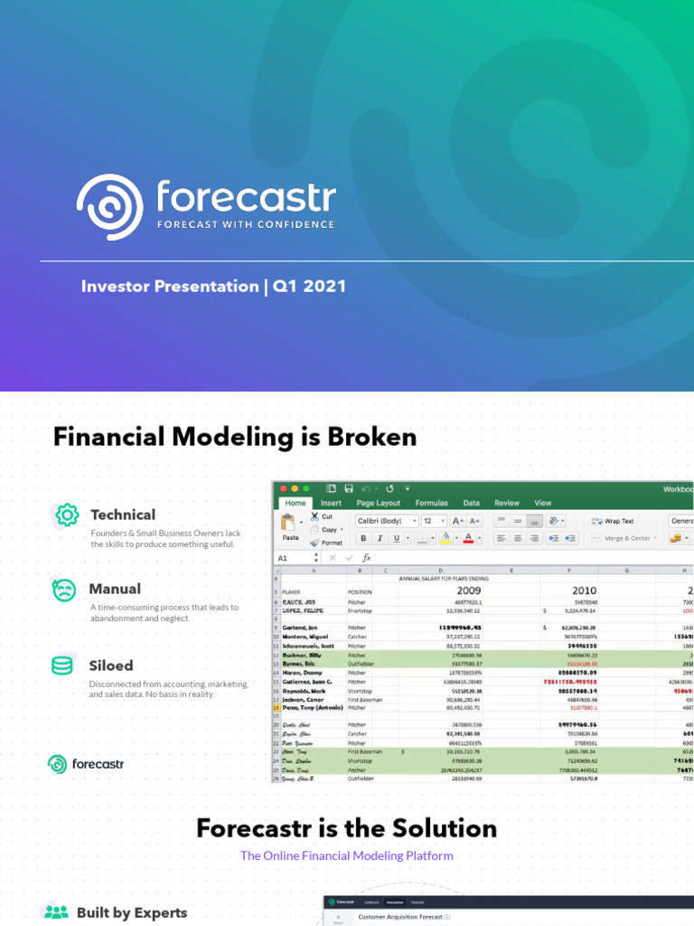 Forecastr Series Seed Investment Deck | PDF | Forecasting | Startup Company