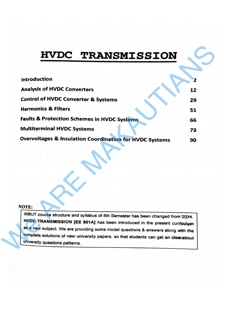 HVDC Transmission | Download Free PDF | High Voltage Direct Current | Electric Power Transmission