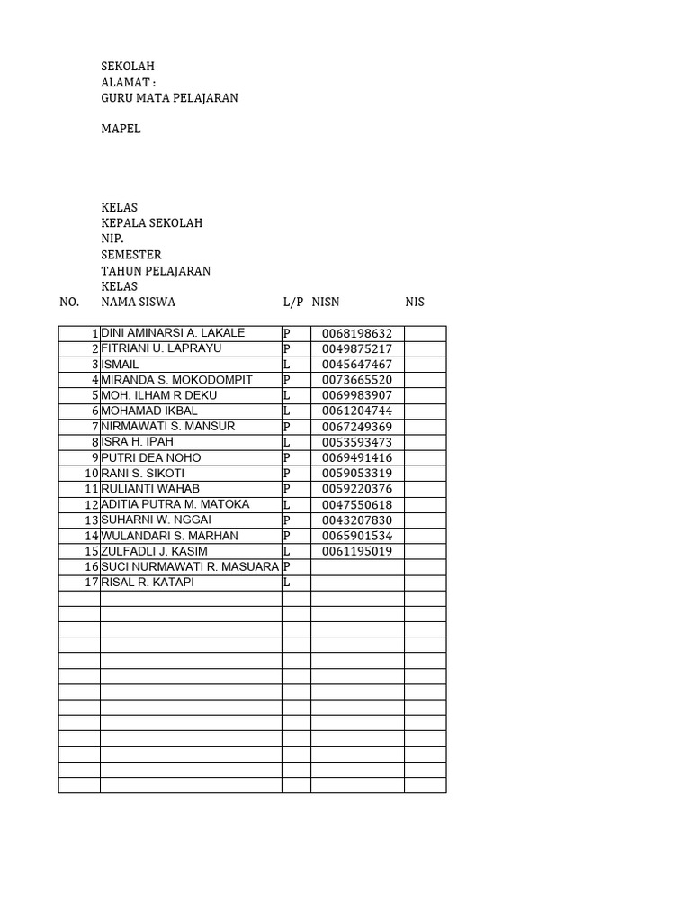 Absen Guru Tahun 2024 | PDF