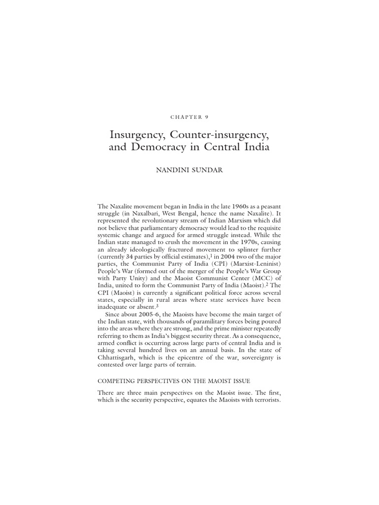Insurgency Counter Insurgency and Democr | PDF | Maoism